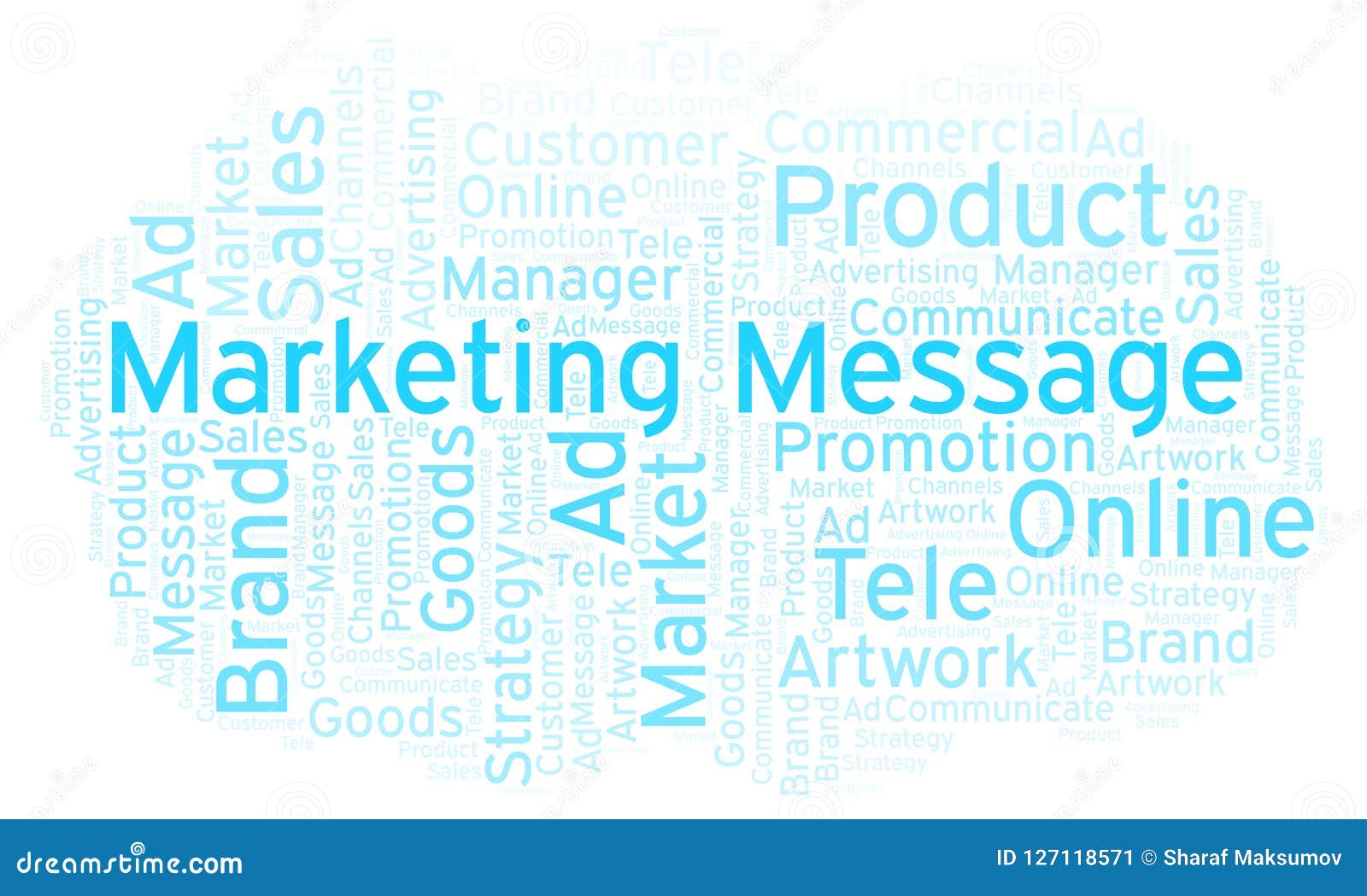 Word Cloud with Text Marketing Message. Stock Illustration ...