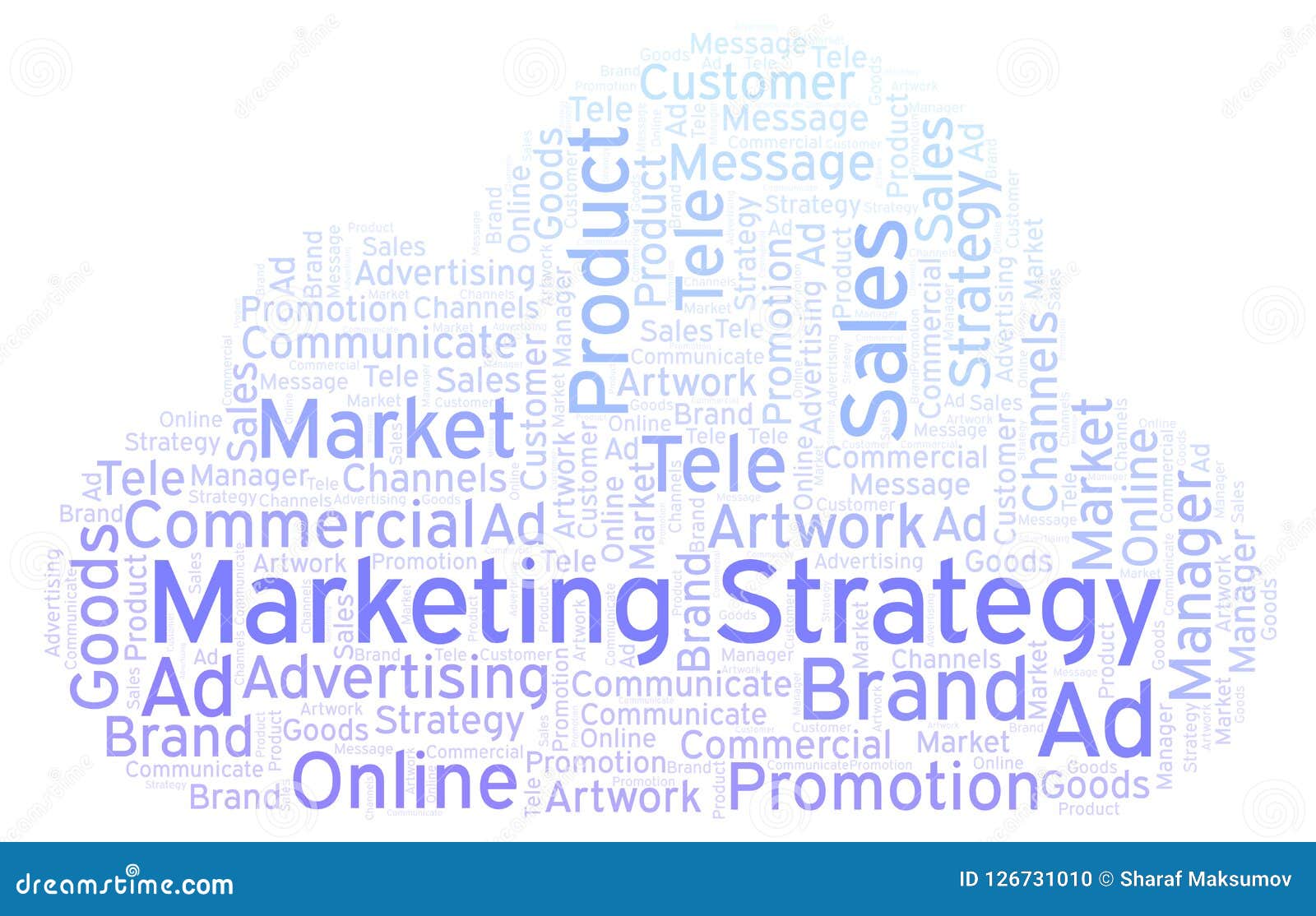 Word Cloud with Text Marketing Strategy. Stock Illustration ...