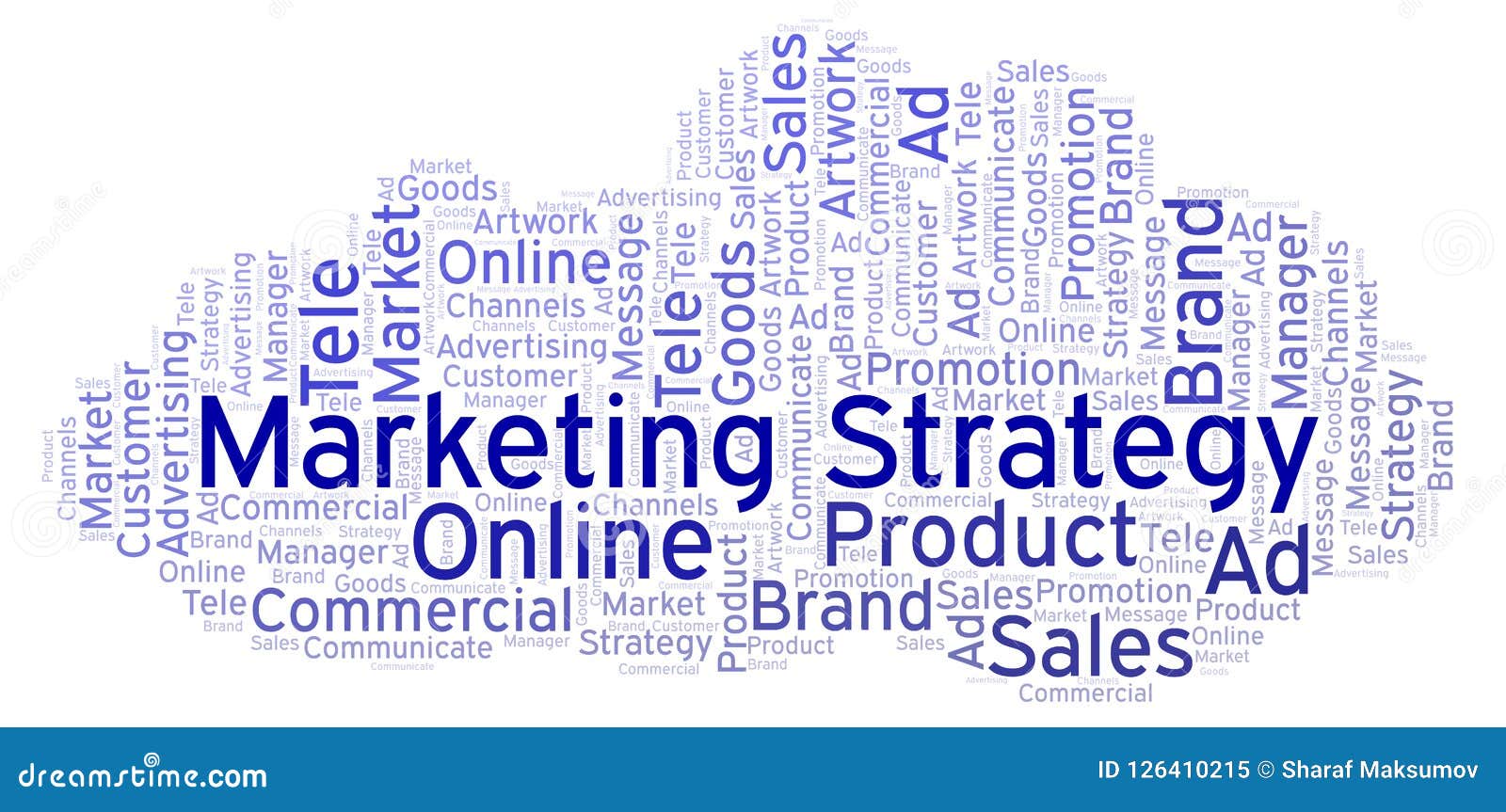 Word Cloud with Text Marketing Strategy. Stock Illustration ...