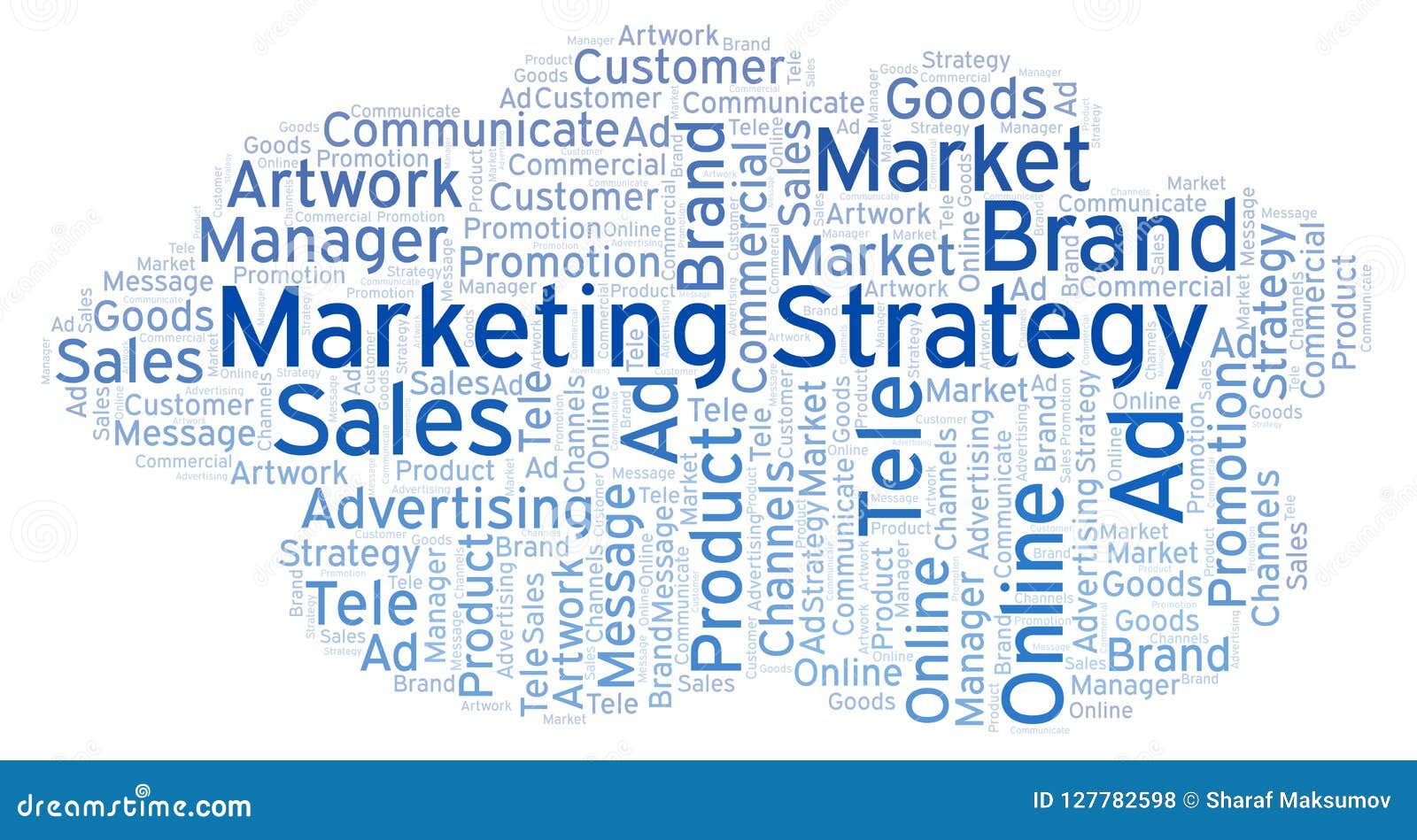 Word Cloud with Text Marketing Strategy. Stock Illustration ...