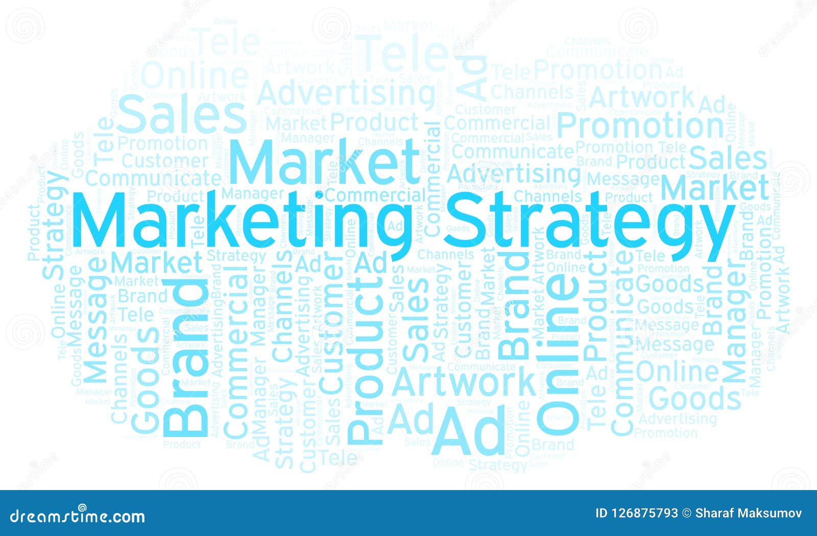Word Cloud with Text Marketing Strategy. Stock Illustration ...
