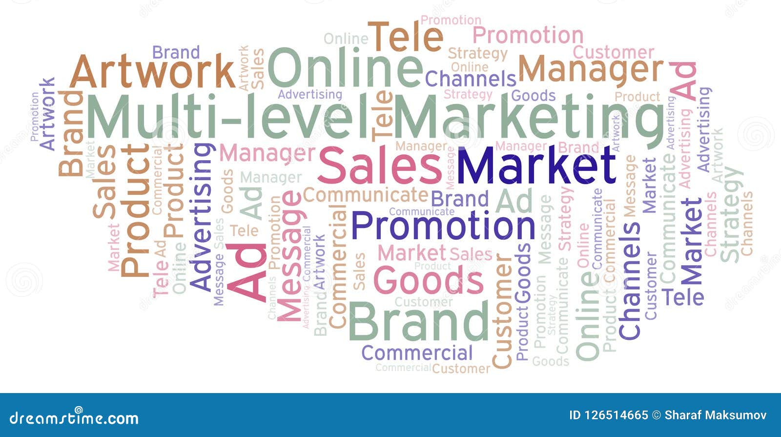 Word Cloud with Text Multi-level Marketing. Stock Illustration ...
