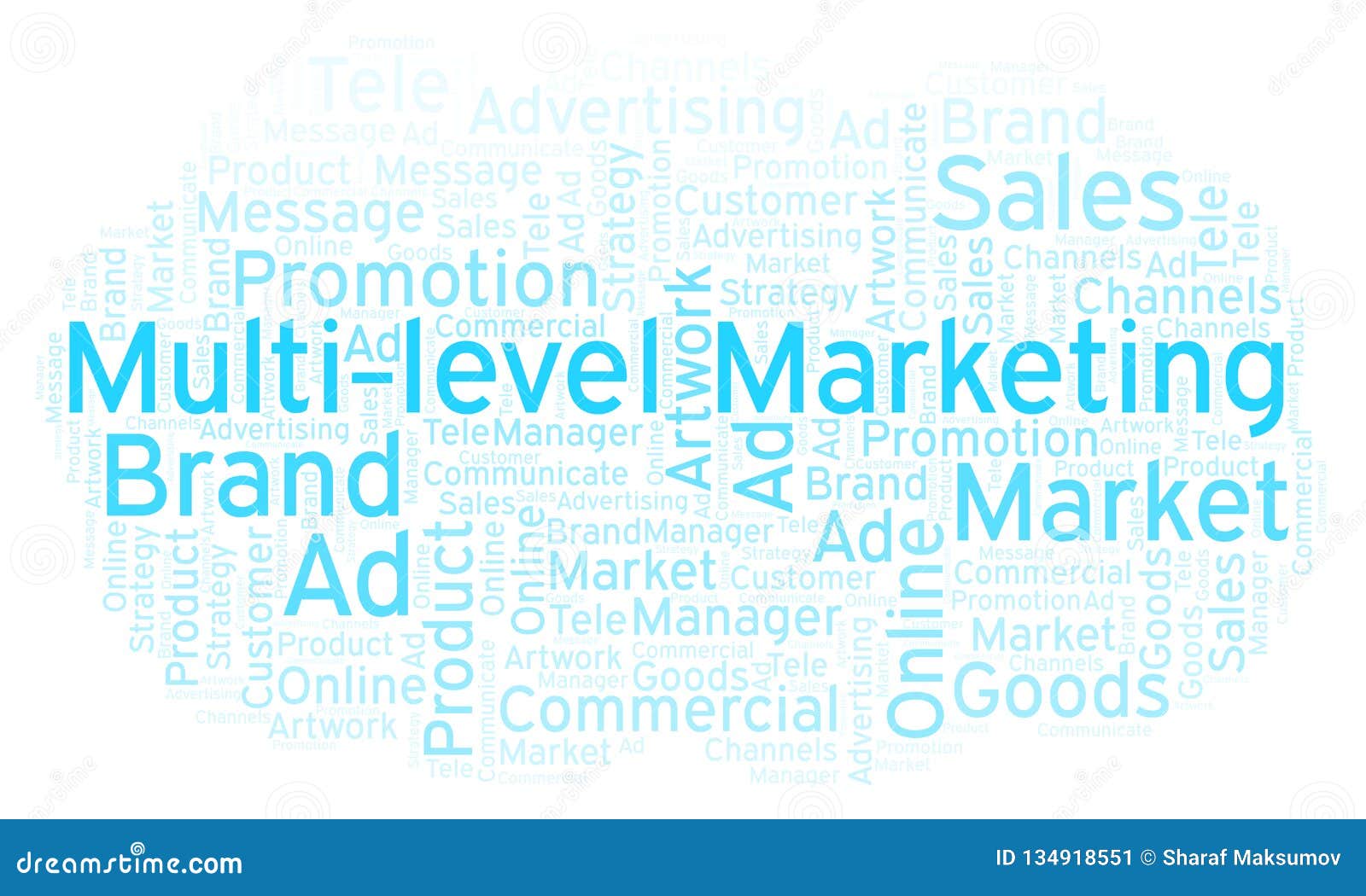 Word Cloud with Text Multi-level Marketing Stock Illustration ...