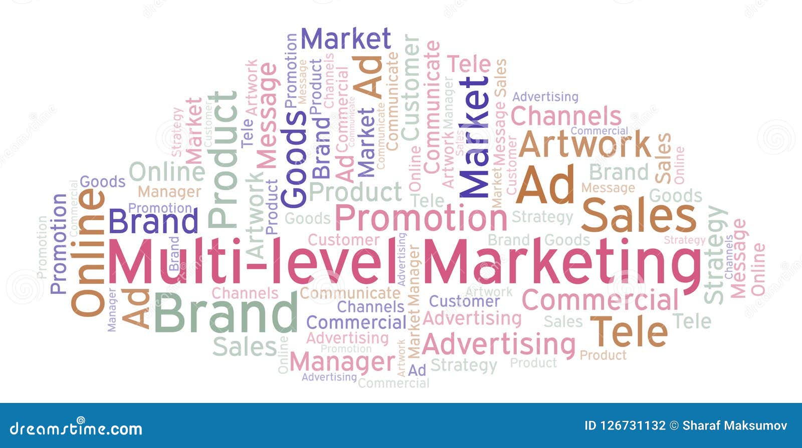 Word Cloud with Text Multi-level Marketing. Stock Illustration ...
