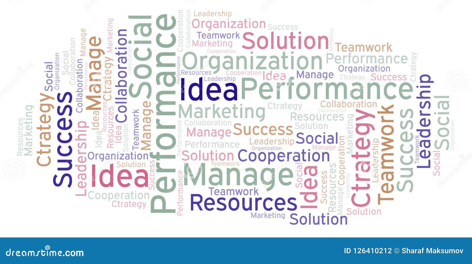 Word Cloud with Text Performance. Stock Illustration - Illustration of ...