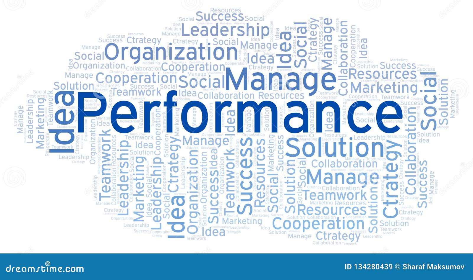 Word Cloud with Text Performance Stock Illustration - Illustration of ...