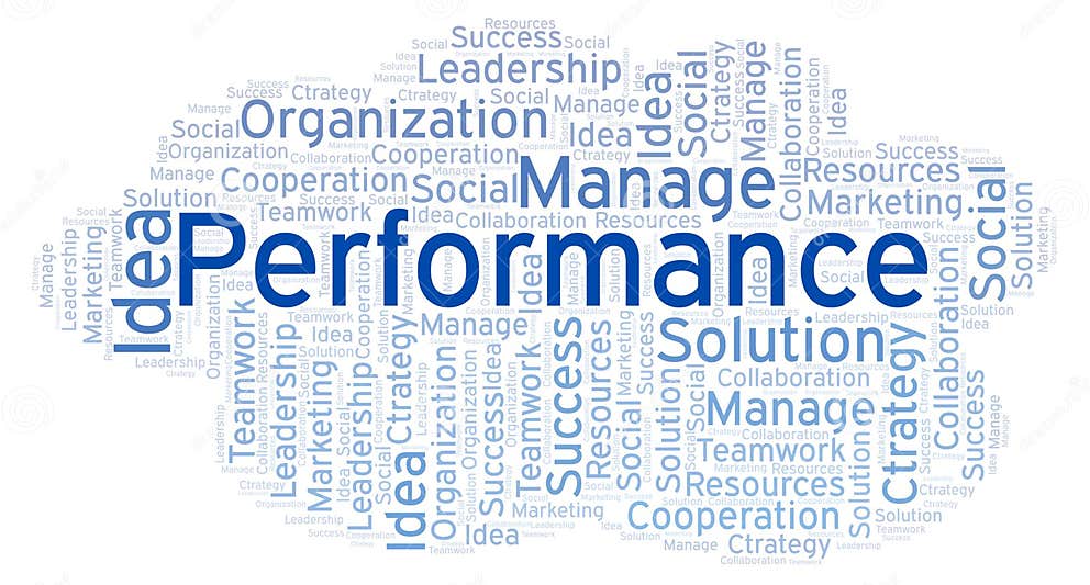 Word Cloud with Text Performance Stock Illustration - Illustration of ...