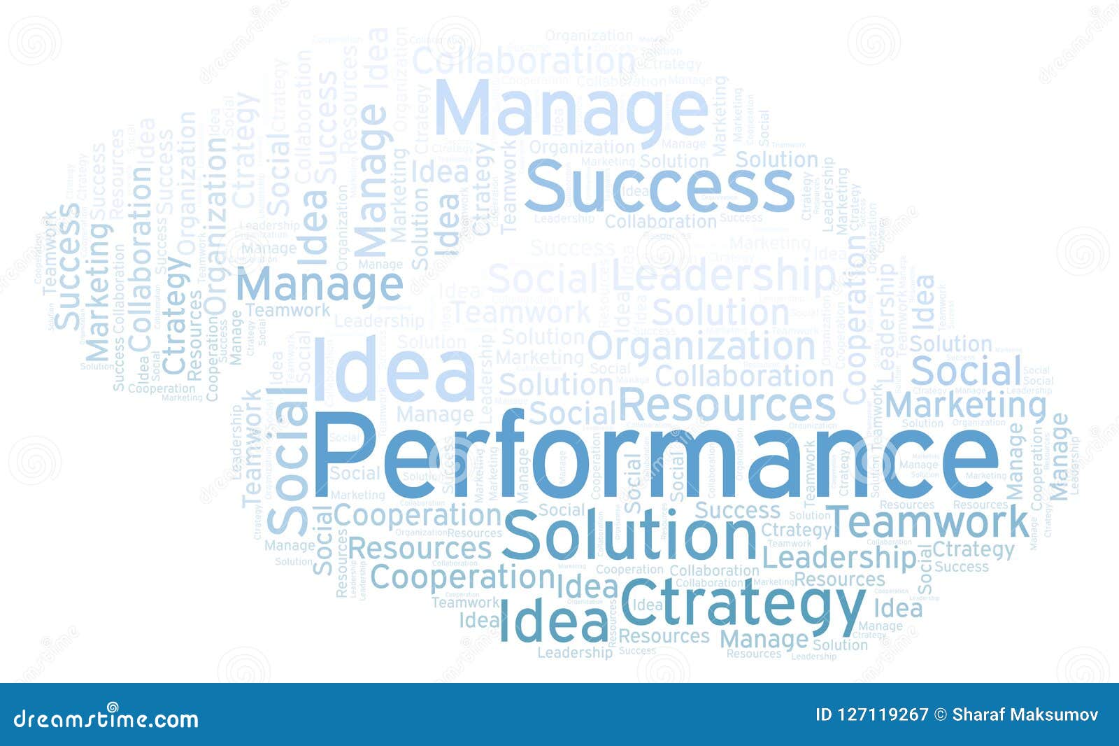 Word Cloud with Text Performance. Stock Illustration - Illustration of ...