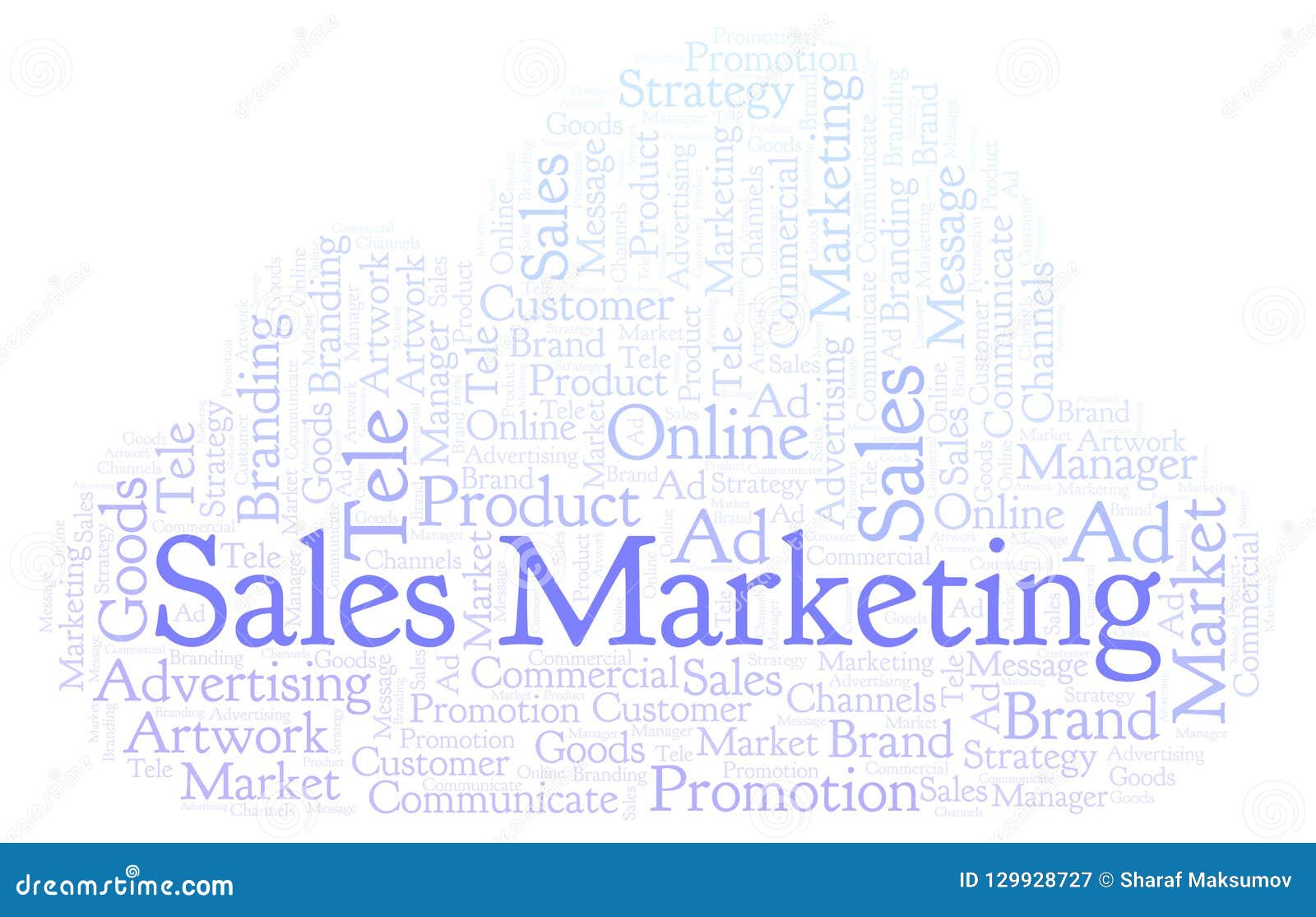 Word Cloud with Text Sales Marketing. Stock Illustration - Illustration ...
