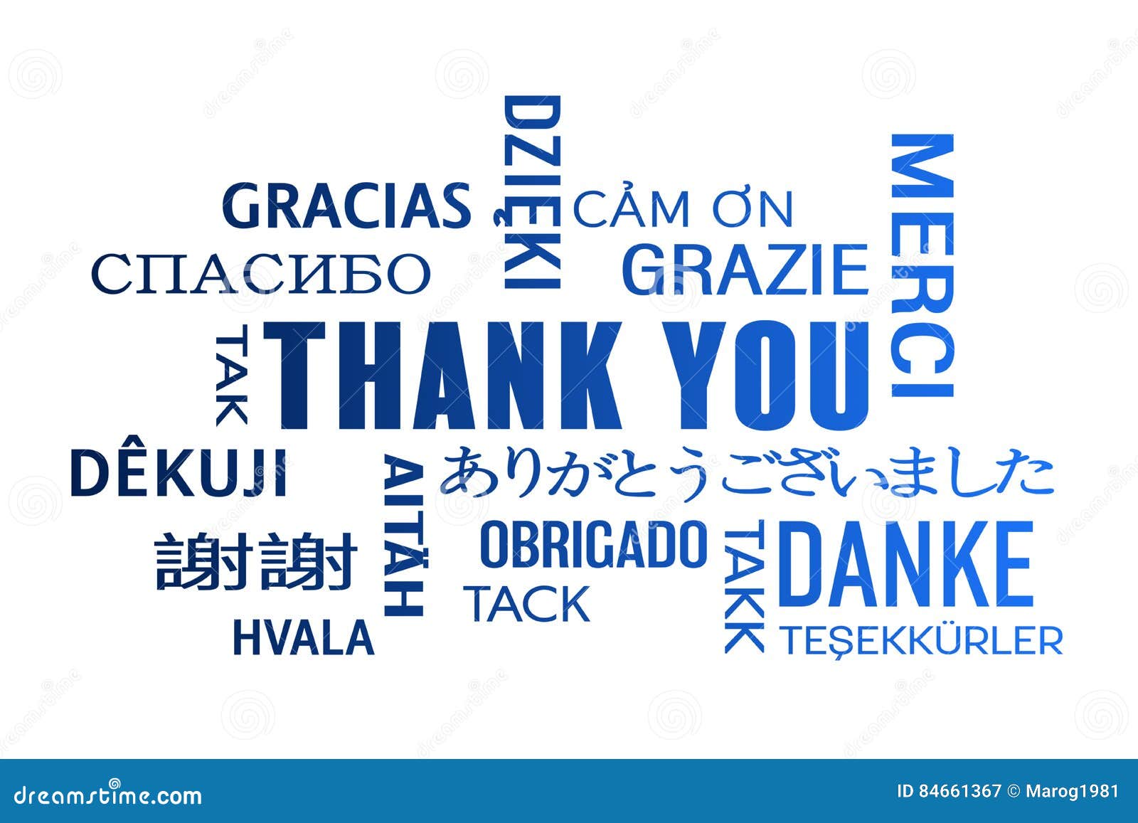 Word Cloud - Thank You - Blue Stock Illustration - Illustration of ...