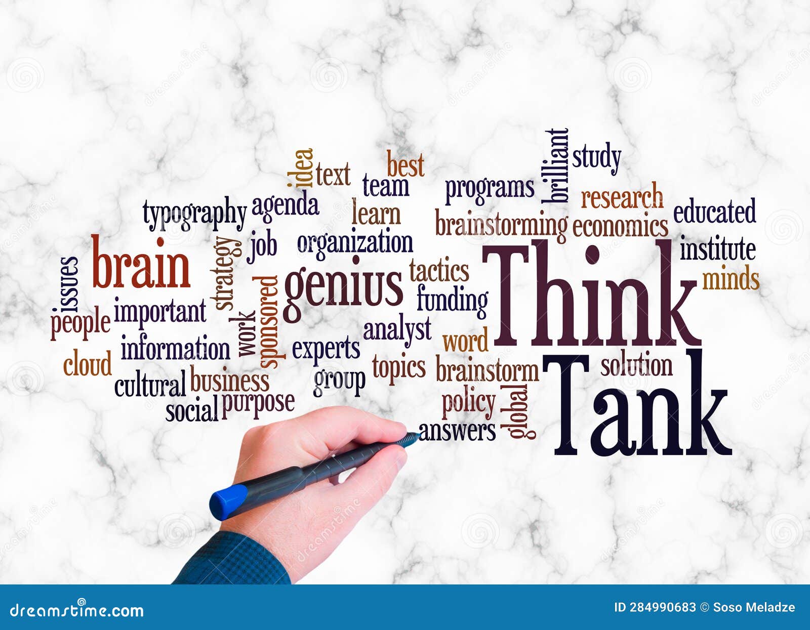 Word Cloud with THINK TANK Concept Create with Text only Stock Image ...