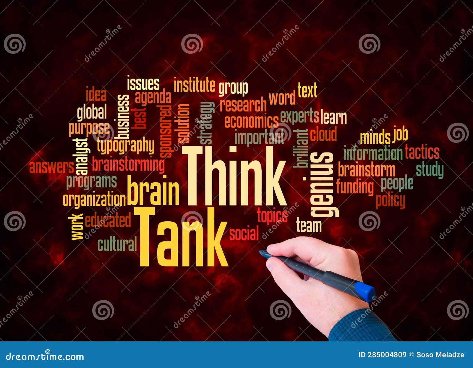 Word Cloud with THINK TANK Concept Create with Text only Stock Image ...
