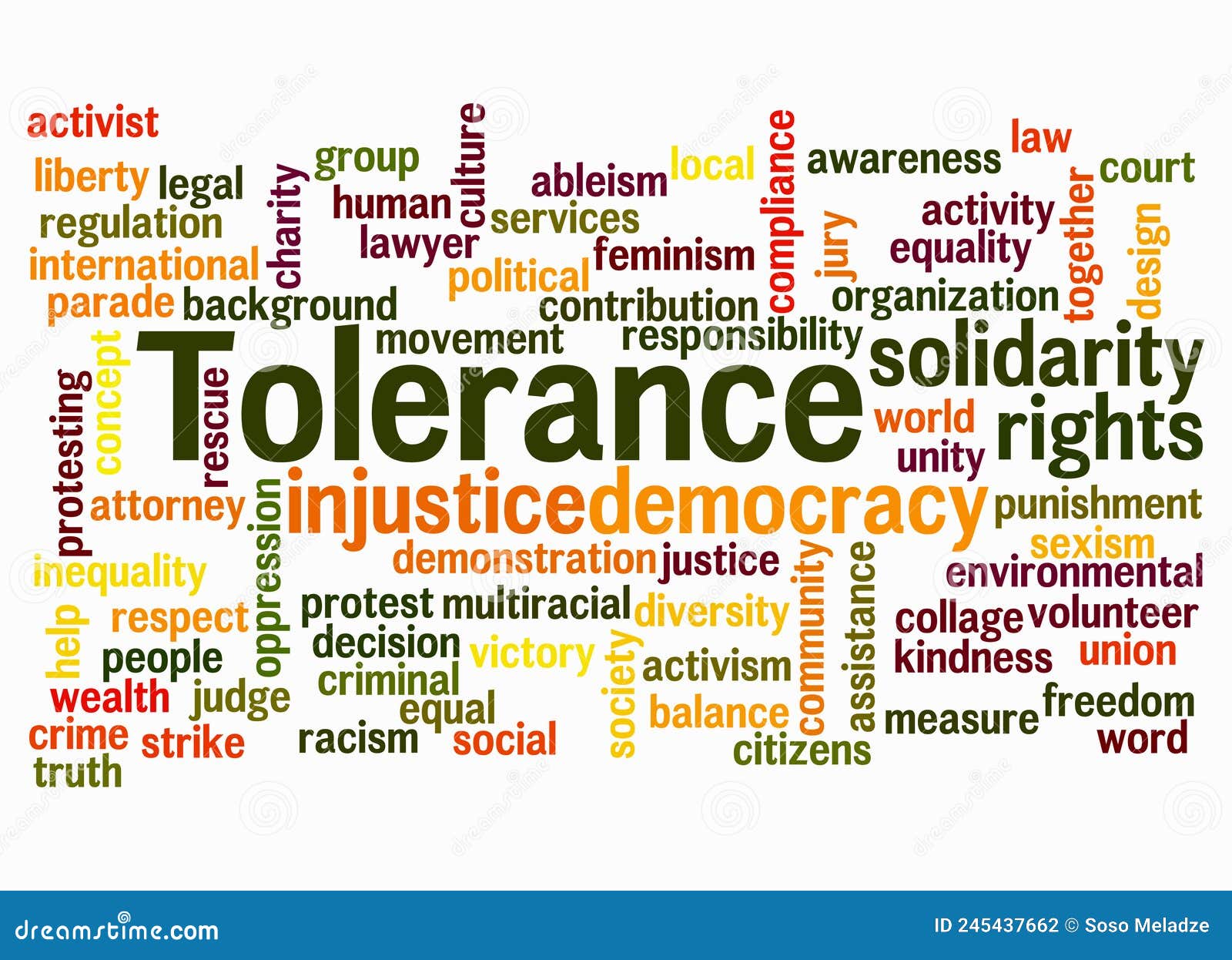 Word Cloud with TOLERANCE Concept Create with Text only Stock ...