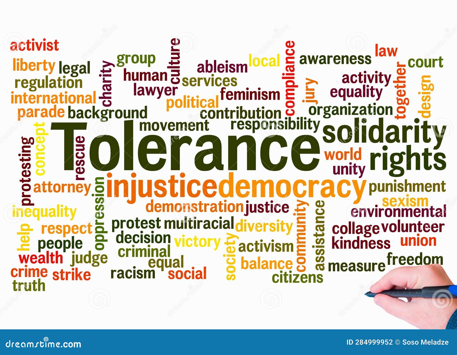 Word Cloud with TOLERANCE Concept Create with Text only Stock Photo ...