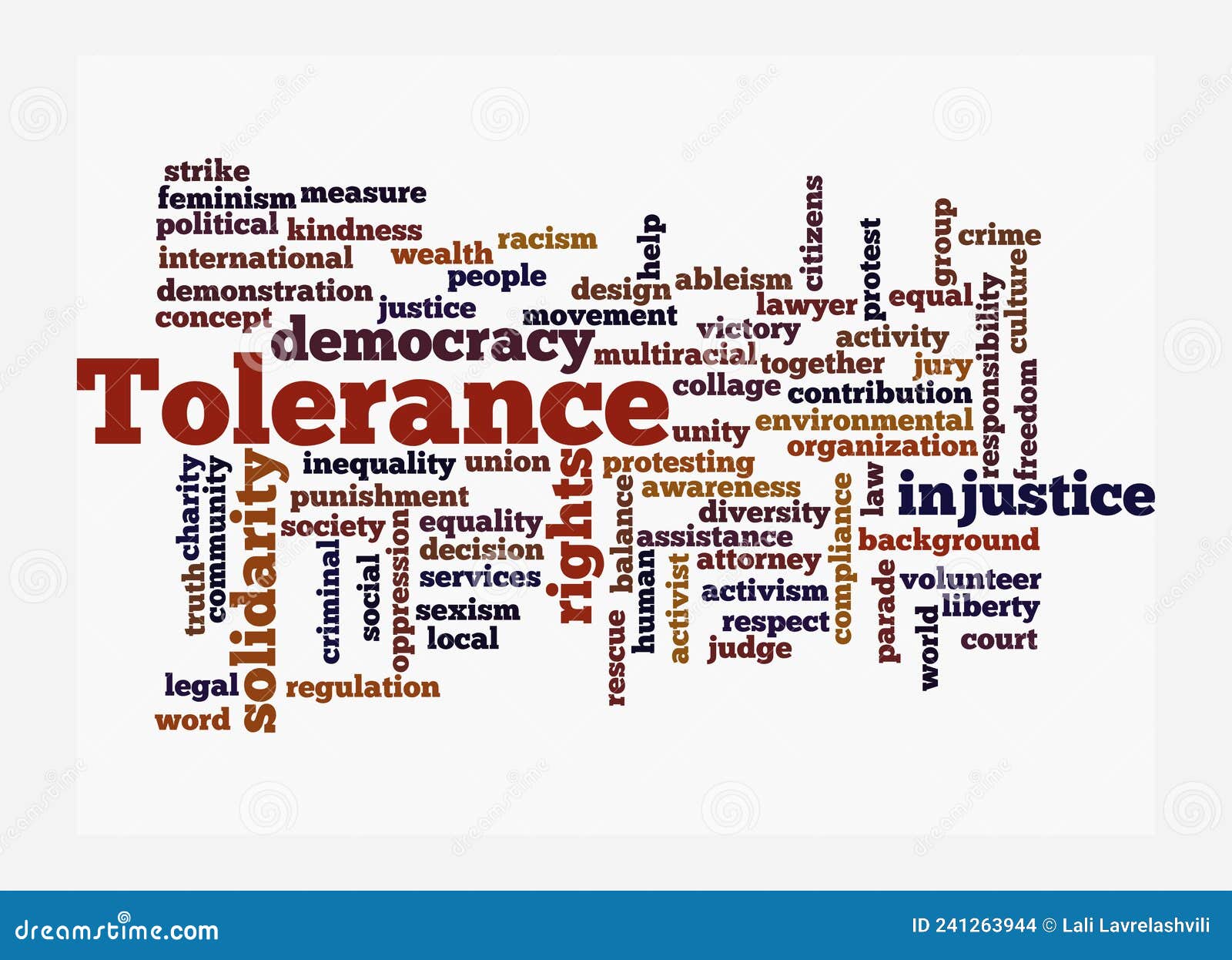 Word Cloud with TOLERANCE Concept, Isolated on a White Background Stock ...