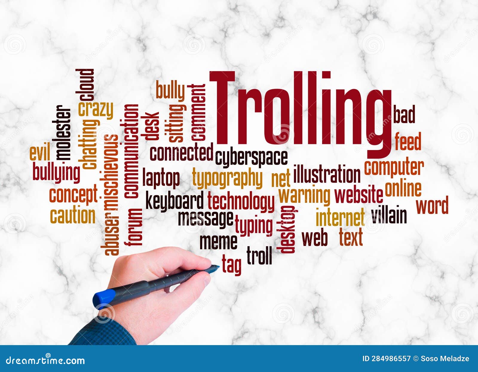 Word Cloud with TROLLING Concept Create with Text only Stock Image ...