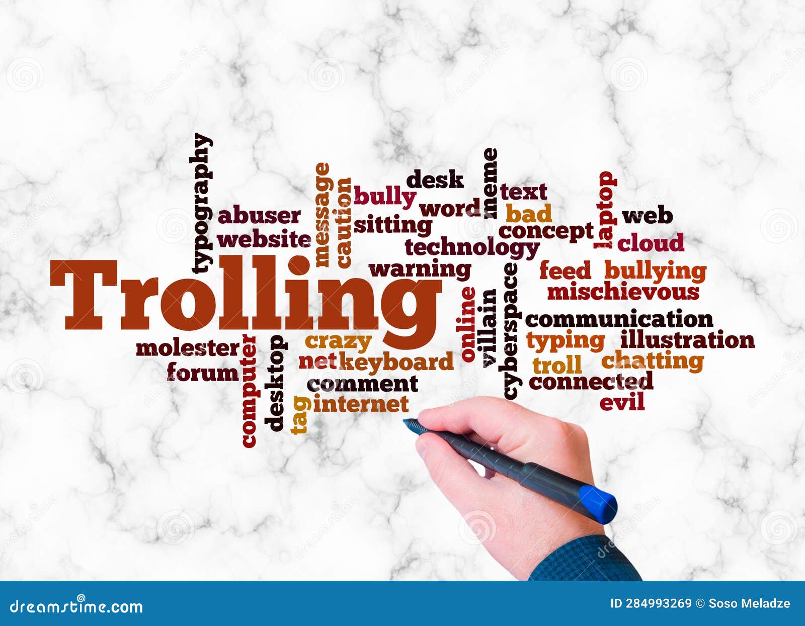 Word Cloud with TROLLING Concept Create with Text only Stock Image ...