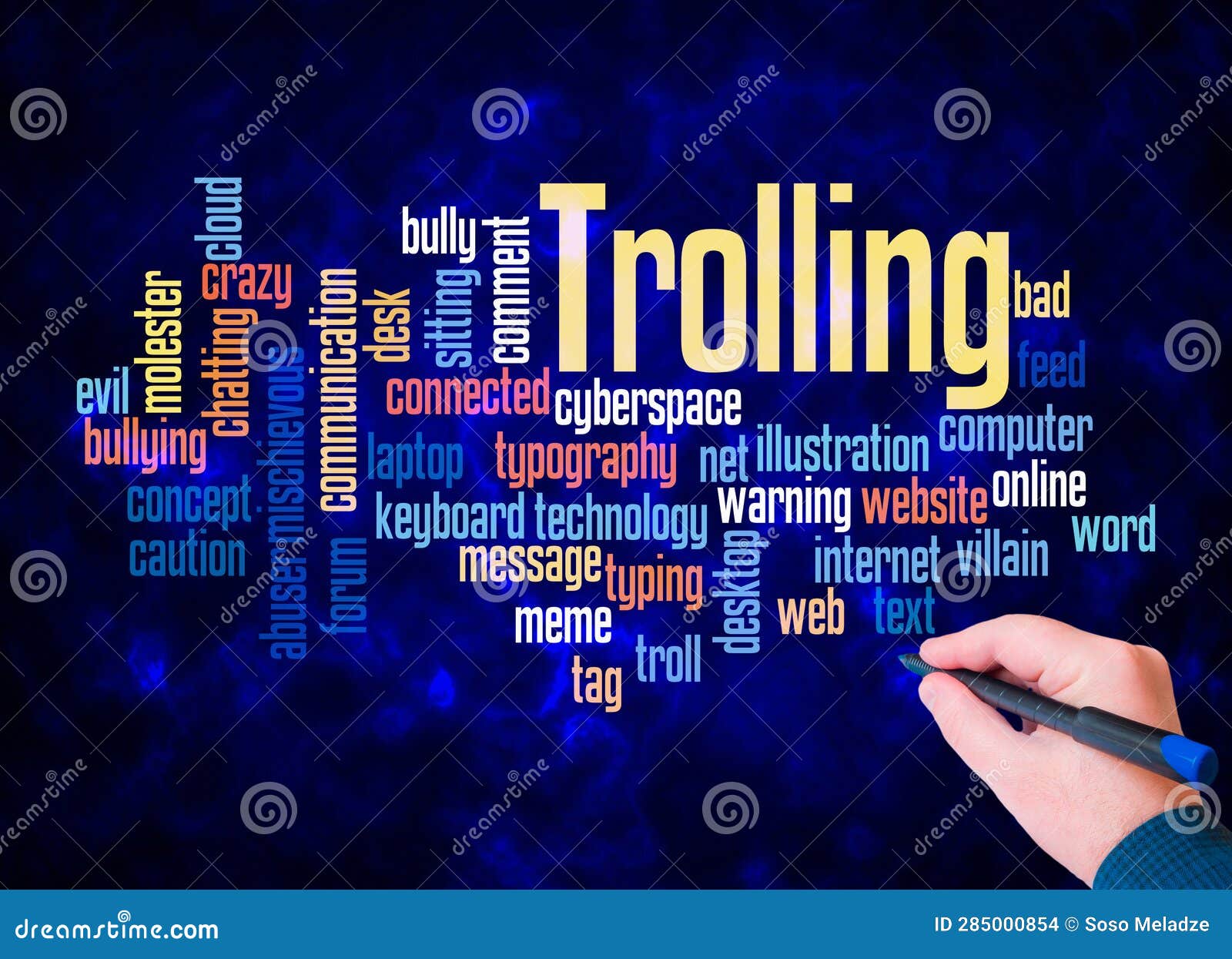 Word Cloud with TROLLING Concept Create with Text only Stock Photo ...