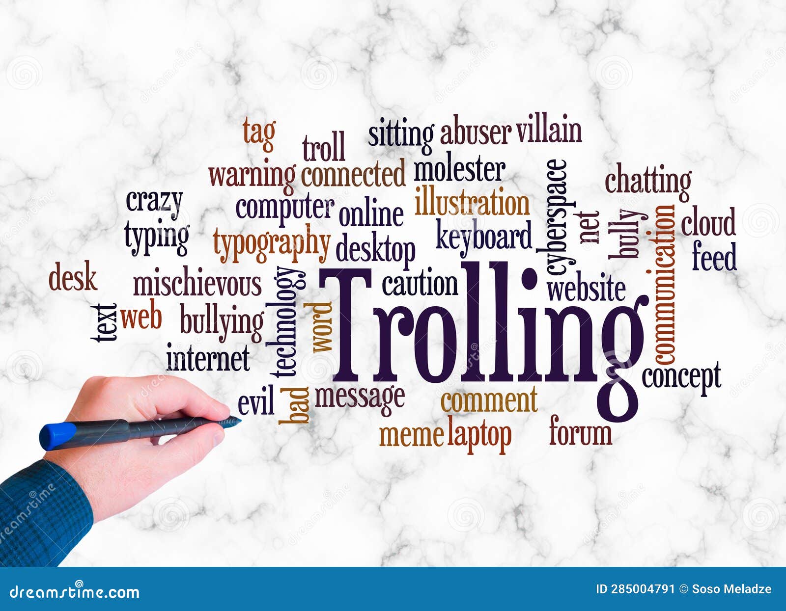 Word Cloud with TROLLING Concept Create with Text only Stock Image ...