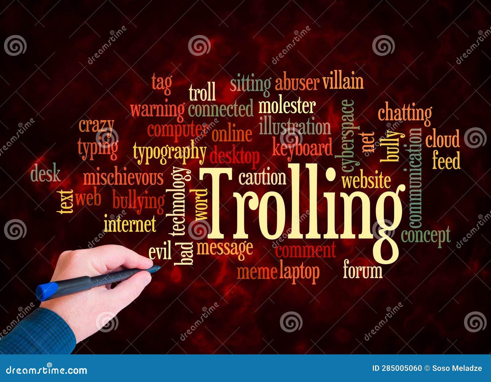 Word Cloud with TROLLING Concept Create with Text only Stock Photo ...