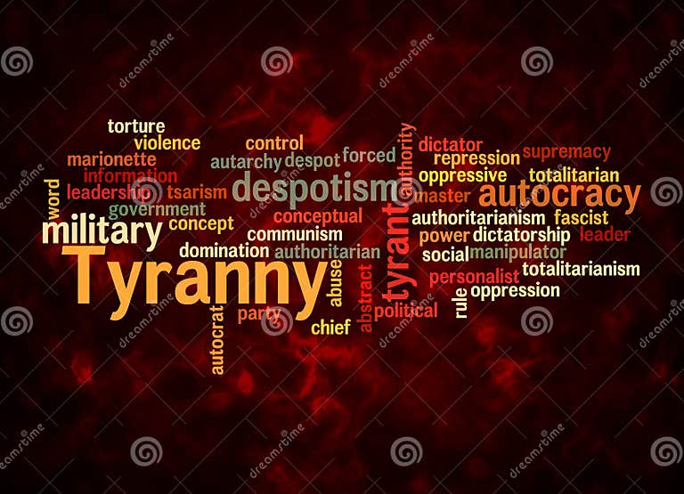 Word Cloud with TYRANNY Concept Create with Text only Stock ...