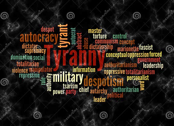 Word Cloud with TYRANNY Concept Create with Text only Stock ...