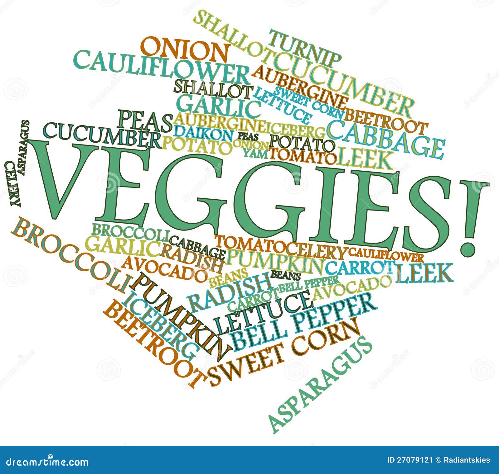 Word Cloud for Vegetables or Veggies Stock Illustration - Illustration ...