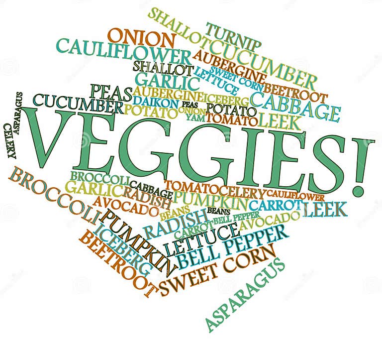 Word Cloud for Vegetables or Veggies Stock Illustration - Illustration ...
