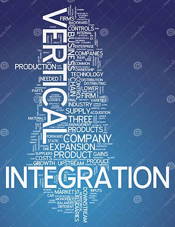Word Cloud Vertical Integration Stock Illustration - Illustration of ...