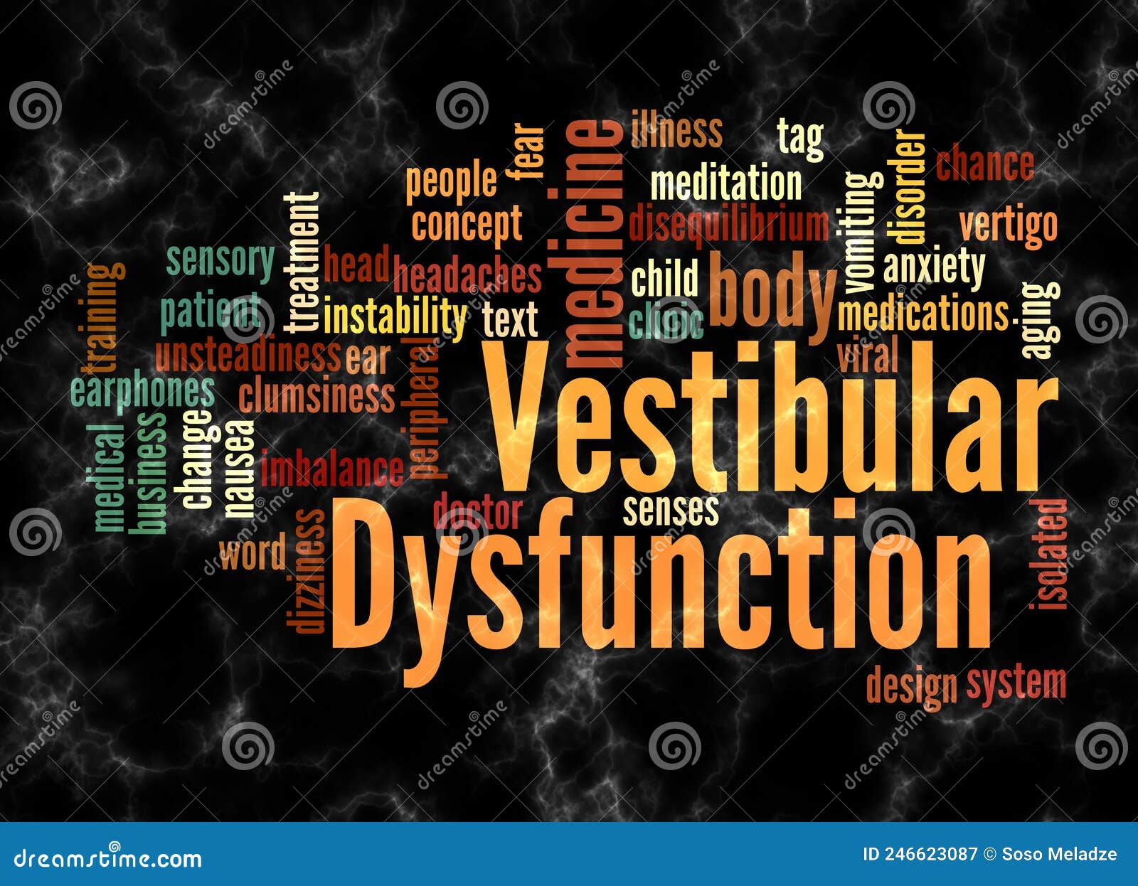 Vestibular Disorder Word Cloud And Hand With Marker Concept Stock Image ...