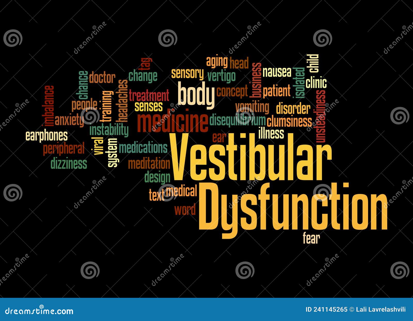 Vestibular Disorder Word Cloud And Hand With Marker Concept Stock Image ...