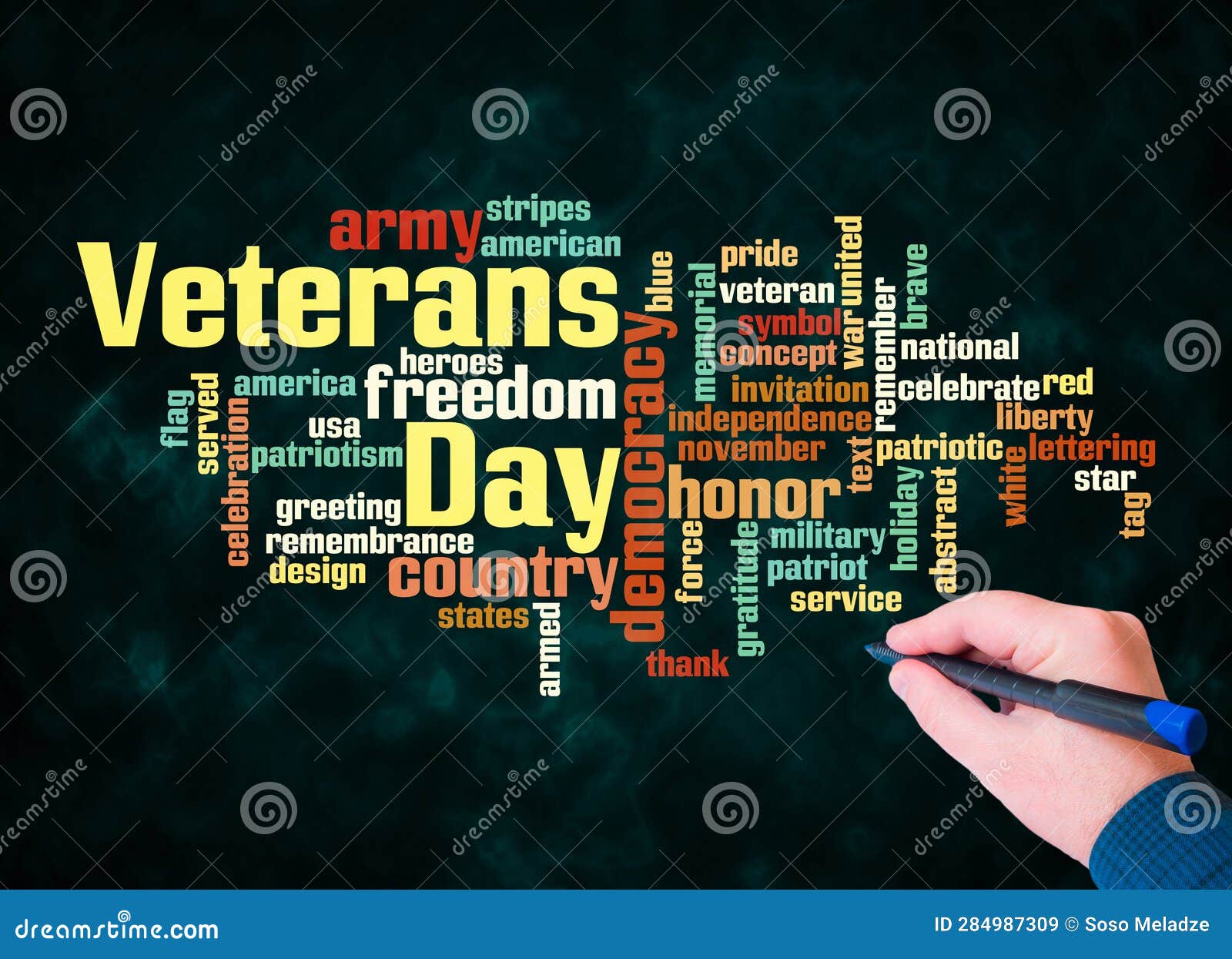 Word Cloud with VETERANS DAY Concept Create with Text only Stock Image ...