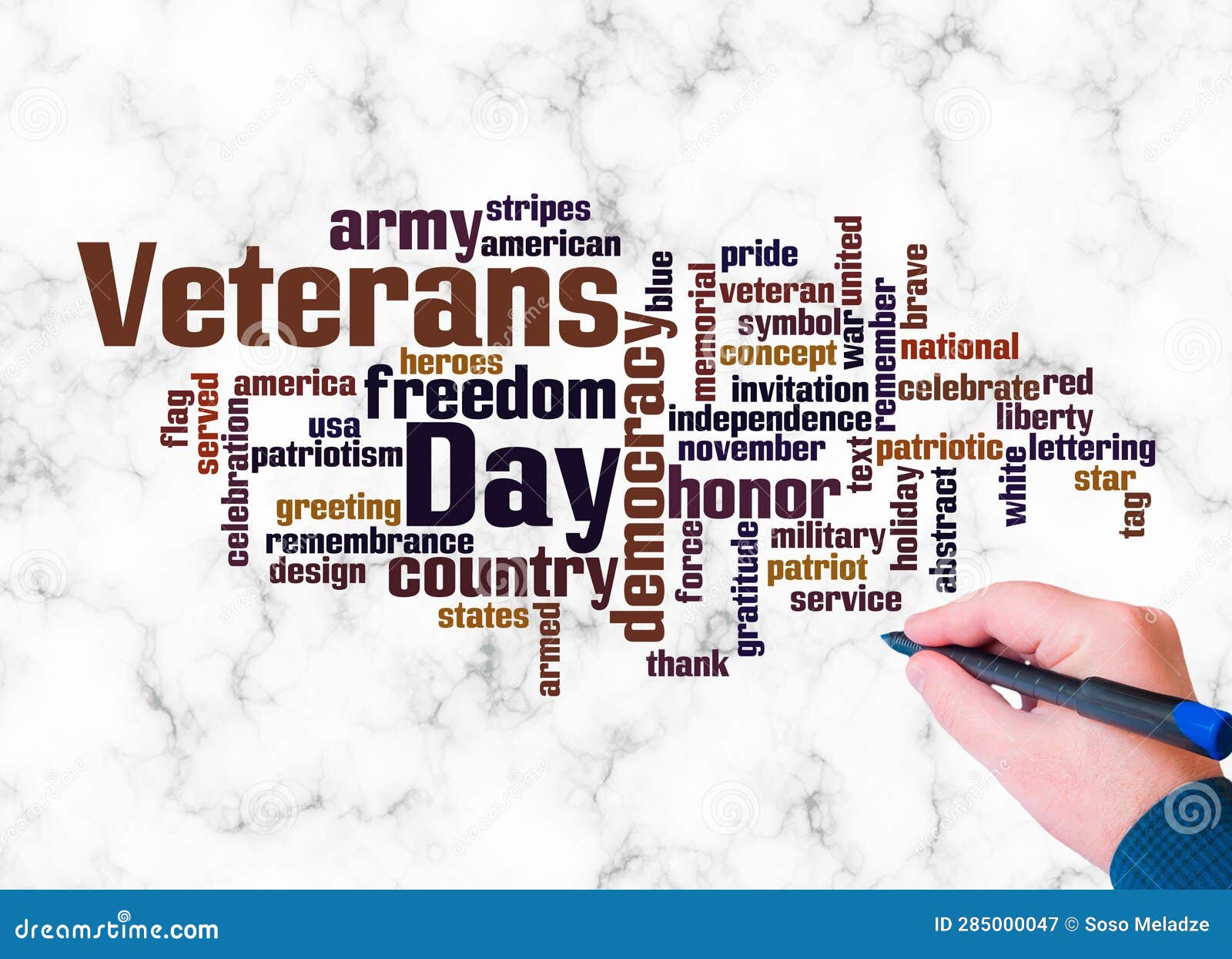 Word Cloud with VETERANS DAY Concept Create with Text only Stock Image ...