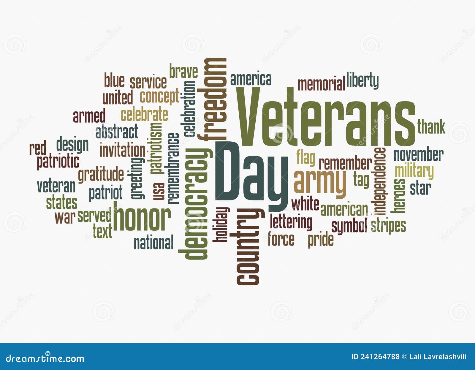Word Cloud with VETERANS DAY Concept, Isolated on a White Background ...