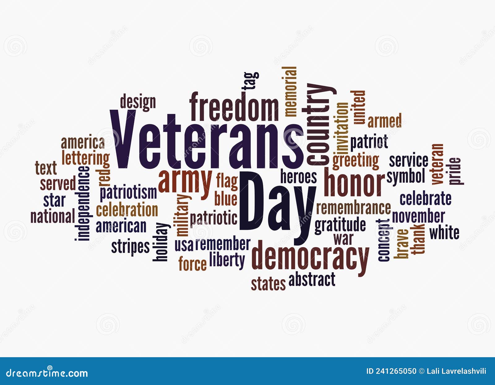 Word Cloud with VETERANS DAY Concept, Isolated on a White Background ...