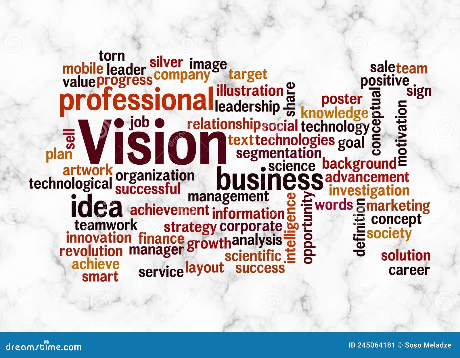 Word Cloud with VISION Concept Create with Text only Stock Image ...