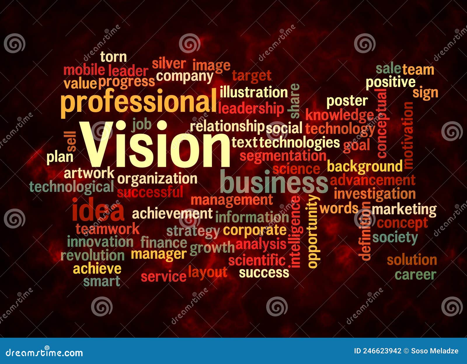 Word Cloud with VISION Concept Create with Text only Stock Illustration ...
