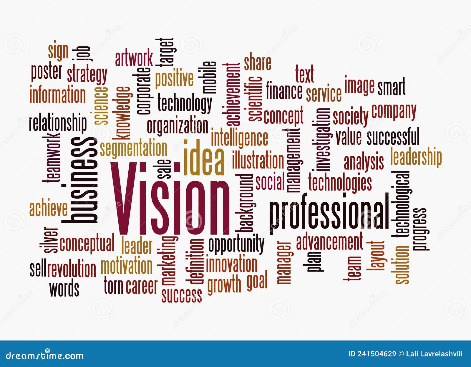 Word Cloud with VISION Concept, Isolated on a White Background Stock ...