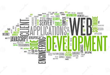 Word Cloud Web Development stock illustration. Illustration of ...
