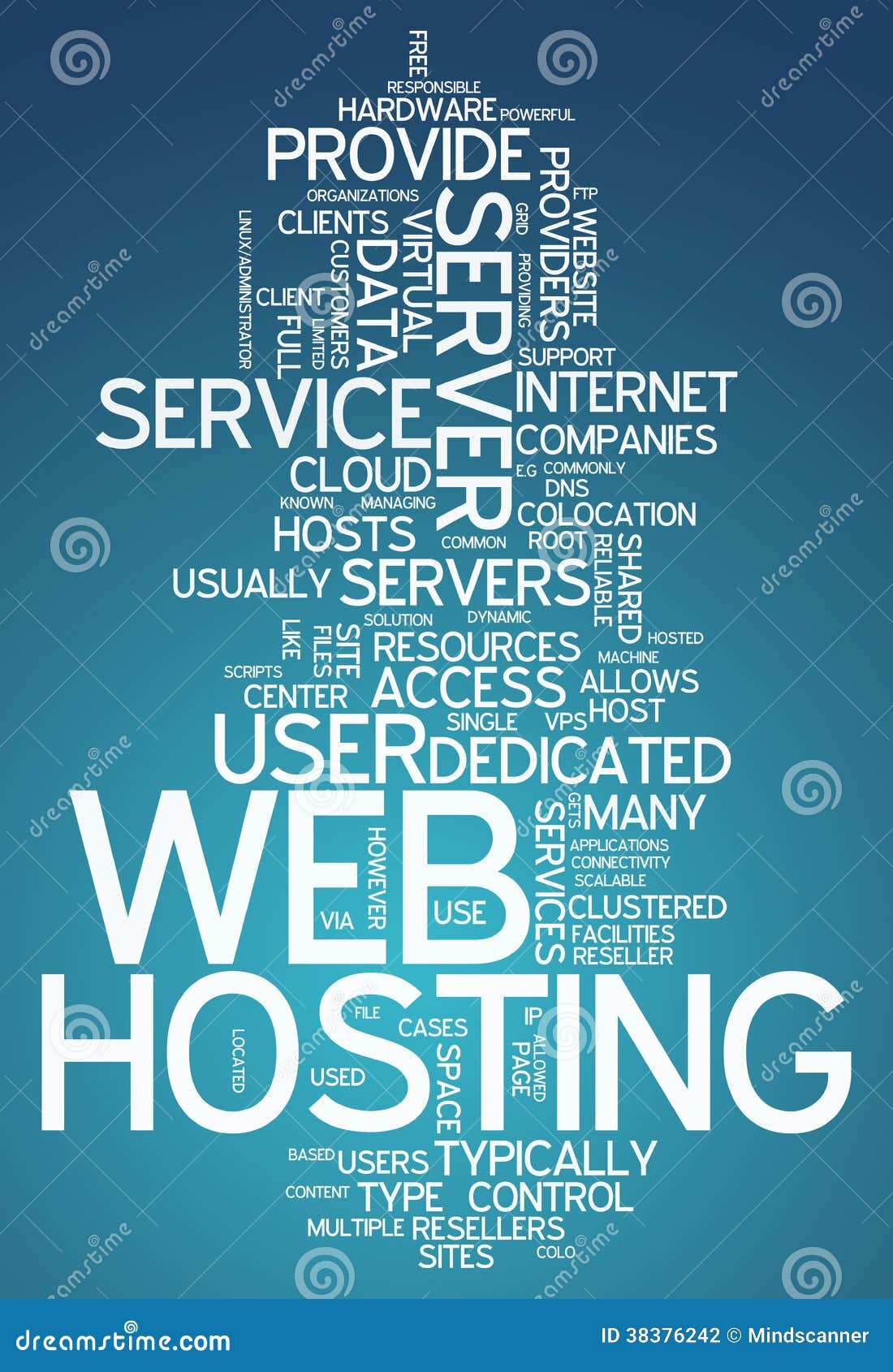 Word Cloud Web Hosting stock illustration. Illustration of clouds ...