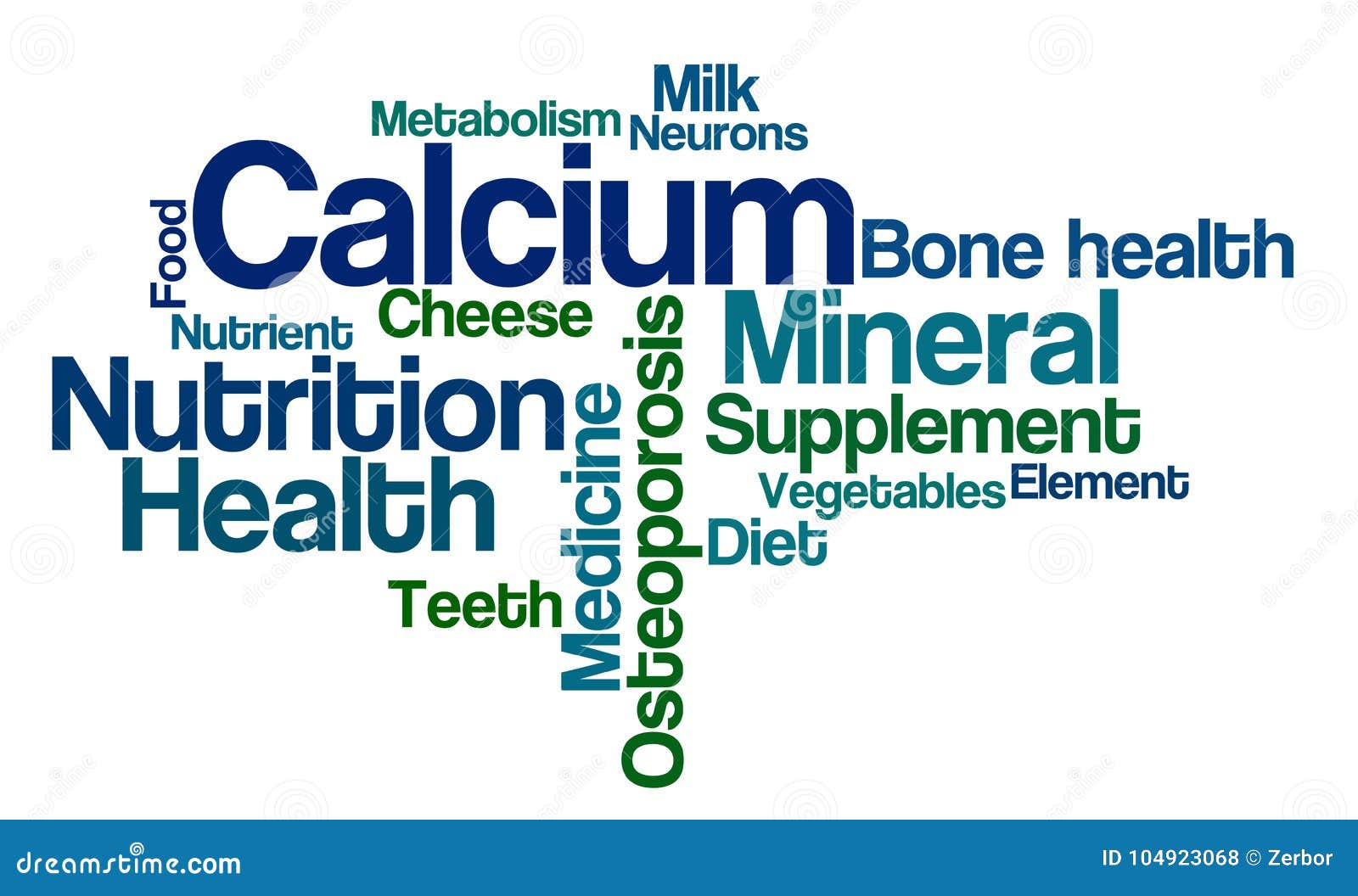 Word Cloud on a White Background - Calcium Stock Illustration ...