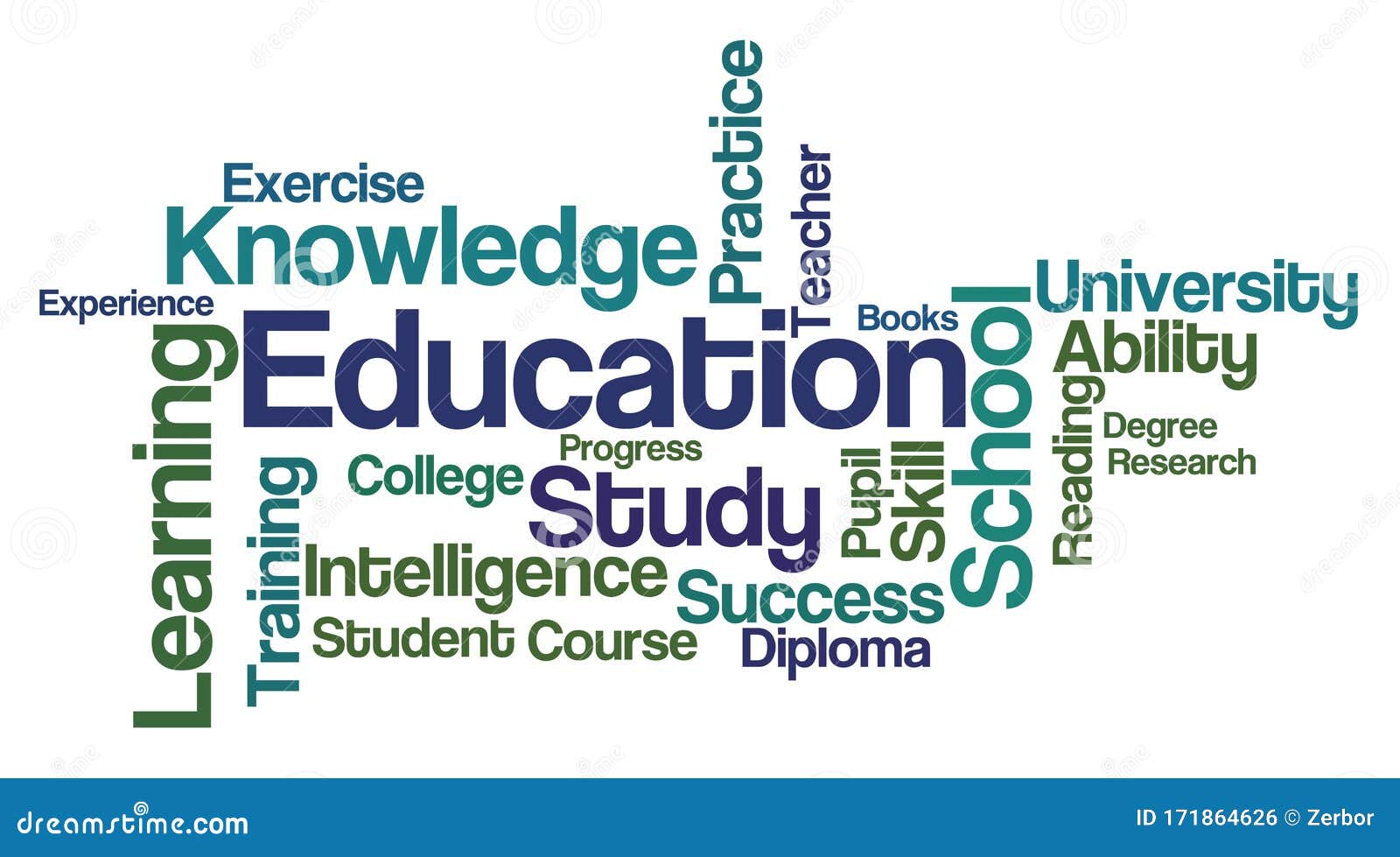 Word Cloud on a White Background - Education Stock Illustration ...