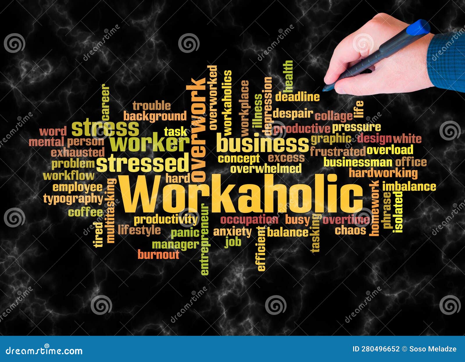 Word Cloud with WORKAHOLIC Concept Create with Text only Stock Photo ...