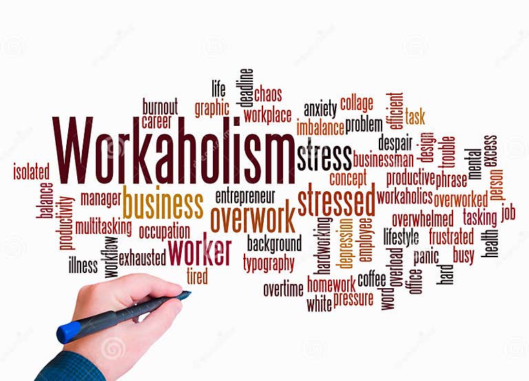Word Cloud with WORKAHOLISM Concept Create with Text only Stock Image ...