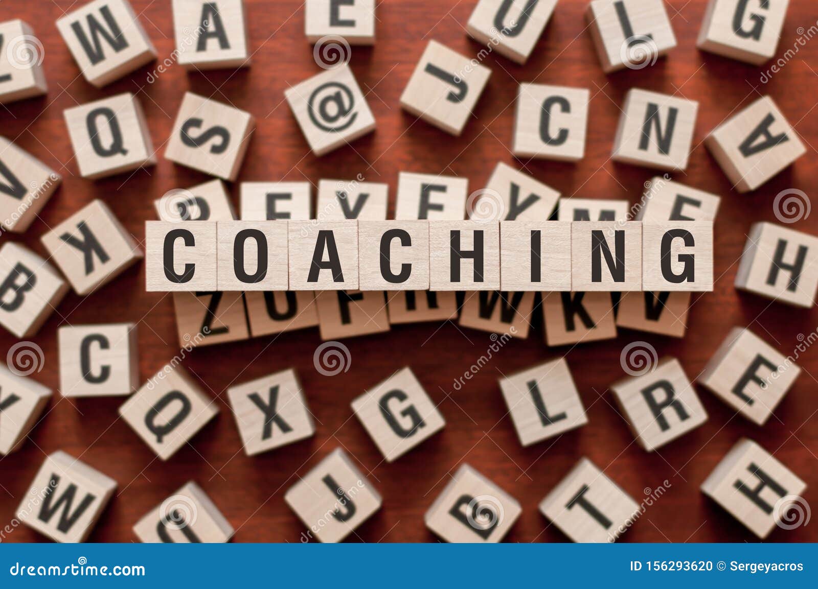 The Word of Coaching on Building Blocks Concept Stock Photo - Image of ...