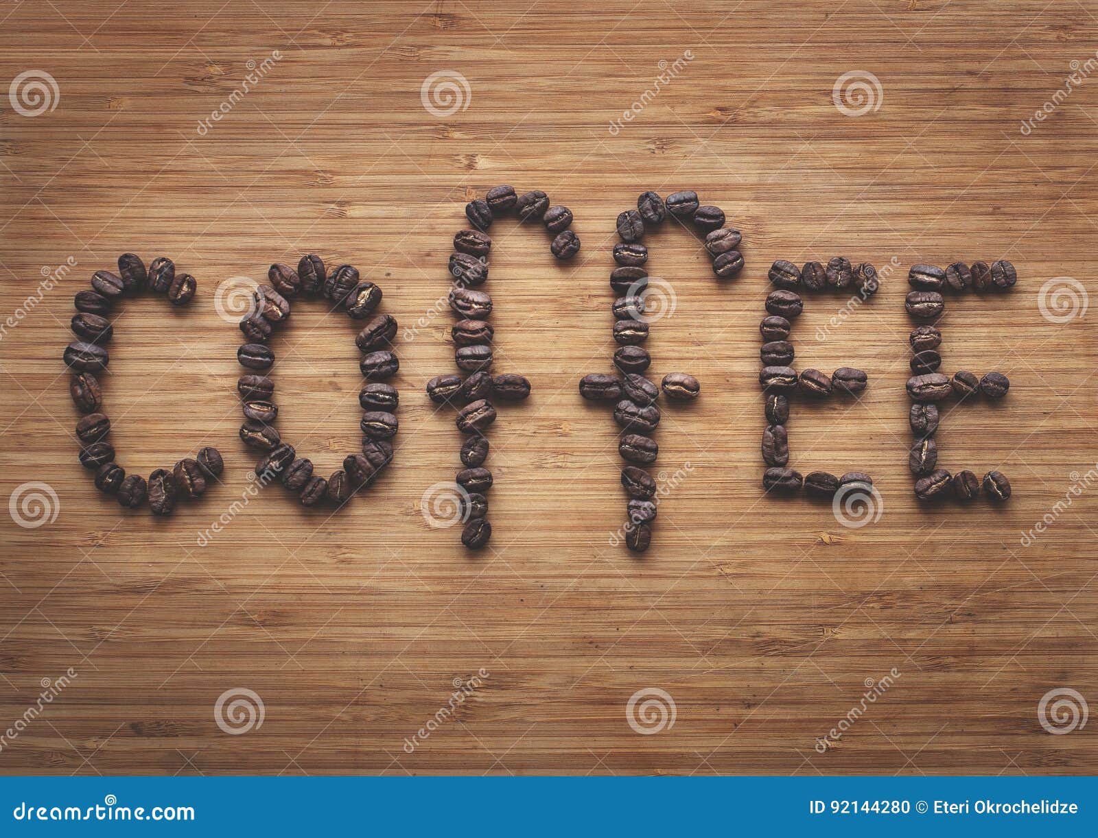 Word `coffee` Made from Coffee-beans Stock Photo - Image of heap, crop ...