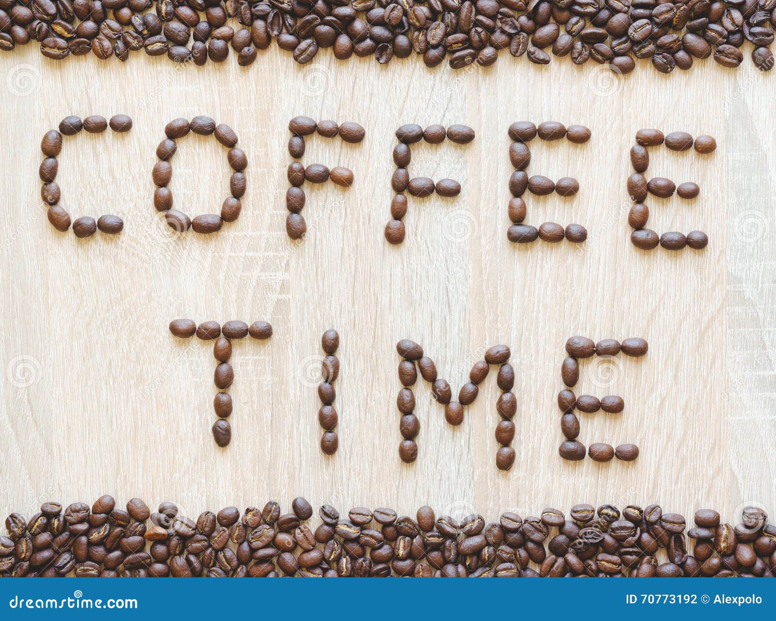 Word Coffee Time Made from Coffee Beans Stock Photo - Image of caffeine ...