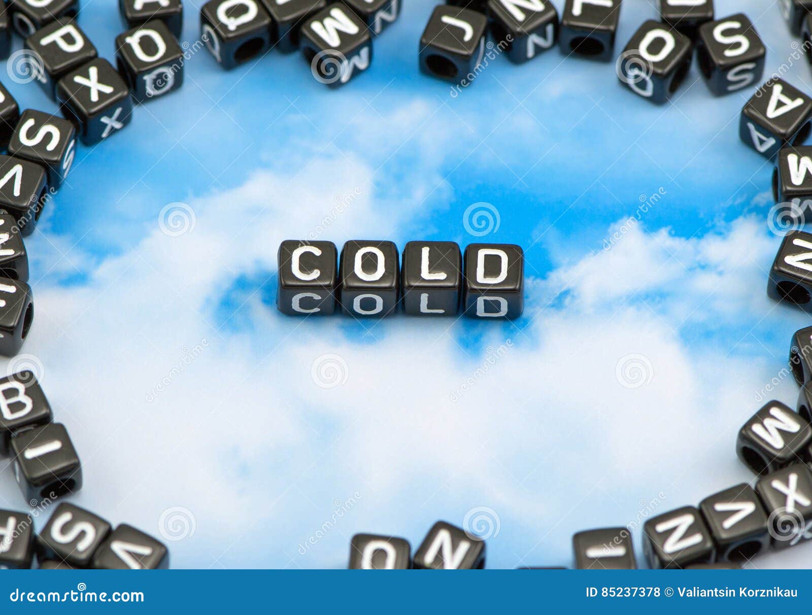 The word Cold stock photo. Image of colour, medicine - 85237378