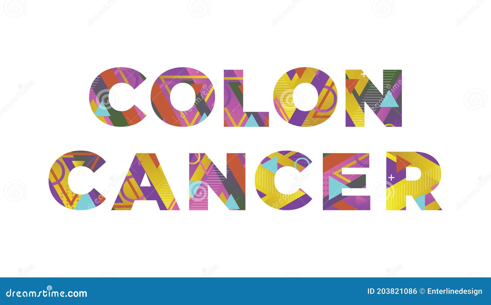 Colon Cancer Concept Retro Colorful Word Art Illustration Stock Vector ... Colon Cancer Concept Retro Colorful Word Art Illustration Stock Vector ...