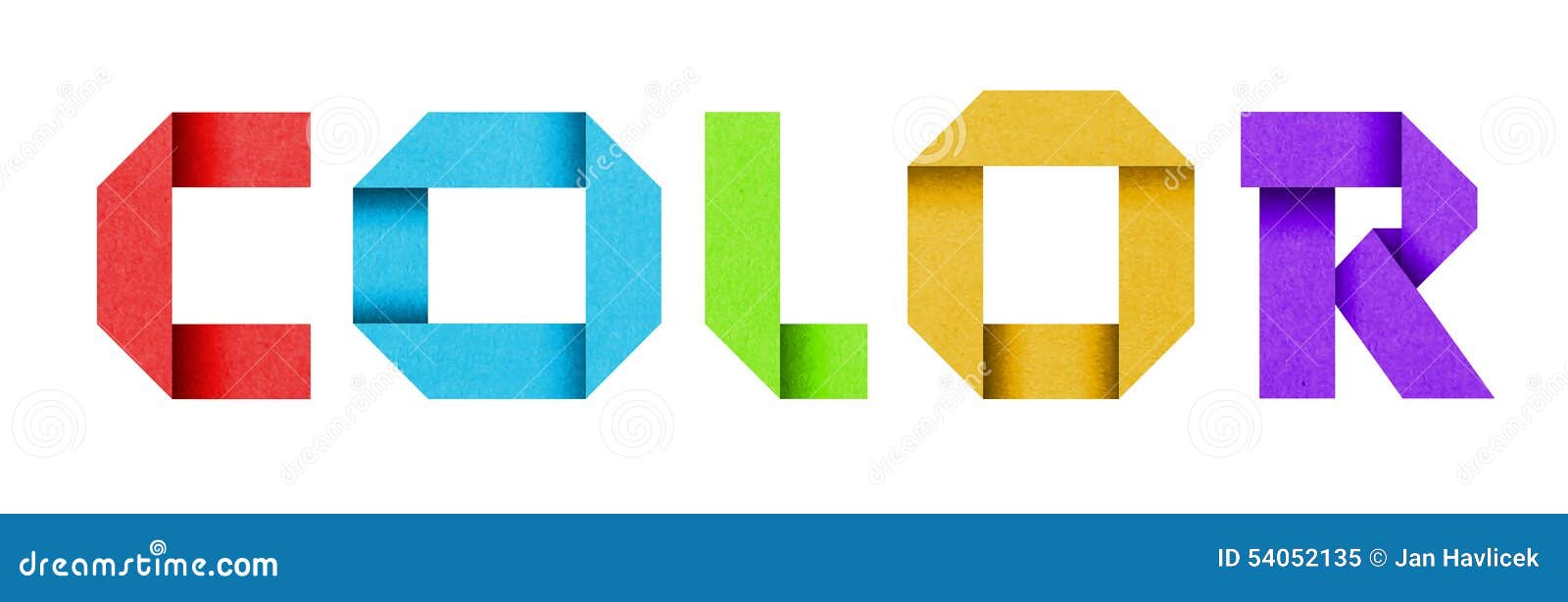 Word COLOR Made from Colored Paper Alphabet Stock Illustration ...